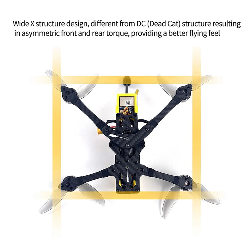 DarwinFPV RTF FPV Kit FoldApe4 Foldable FPV Drone 4 Inch F411 15A ELR ...