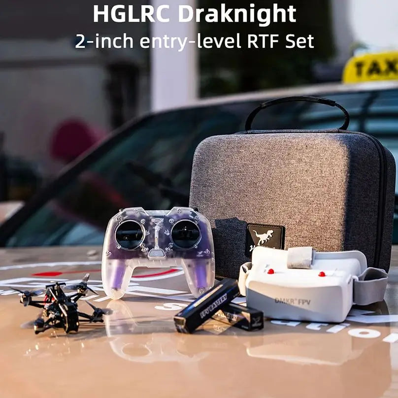 HGLRC RTF FPV Set Draknight 2inch 2S FPV Toothpick Micro Drone C1 Rem ...