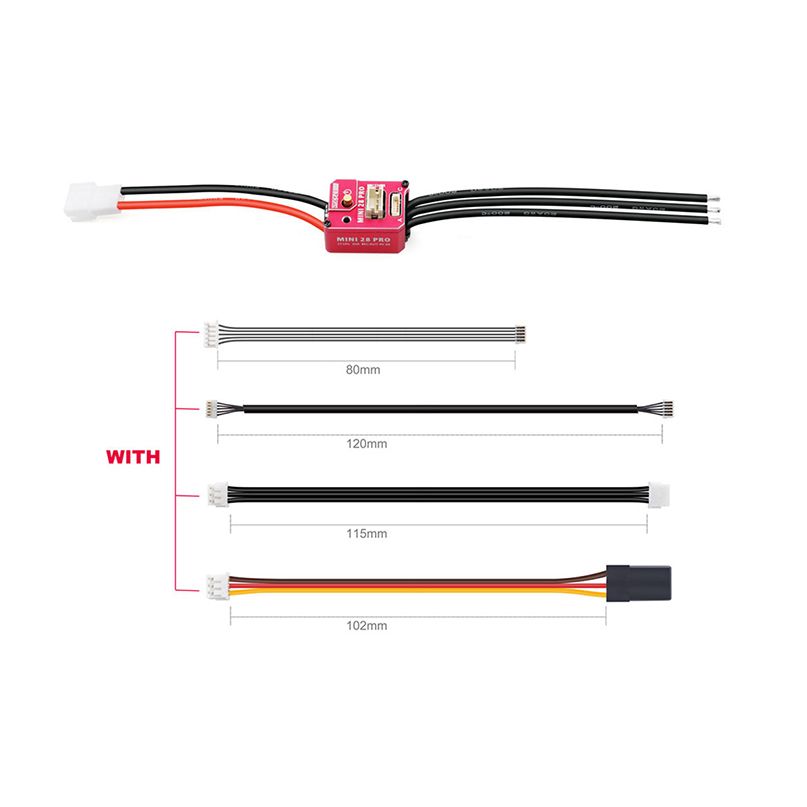 Rocket RC MINI28 Pro 30A Sensored Brushless ESC 2S Lipo Bec 6V/7.4V S ...