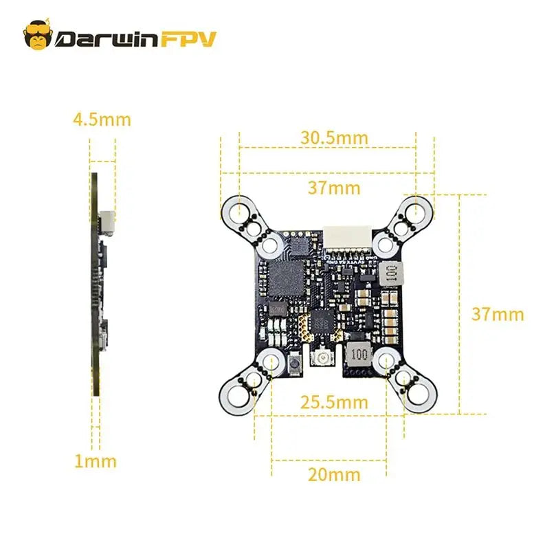 DarwinFPV 5.8G 40CH 1200mW Switchable Video Transmitter 1.2W VTX For ...