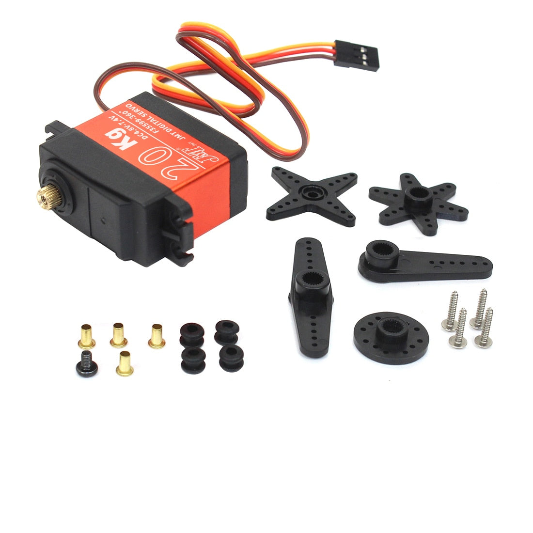 JMT 4Pcs Waterproof Digital Servo 20KG 180° / 270° / 360° Large Torq ...